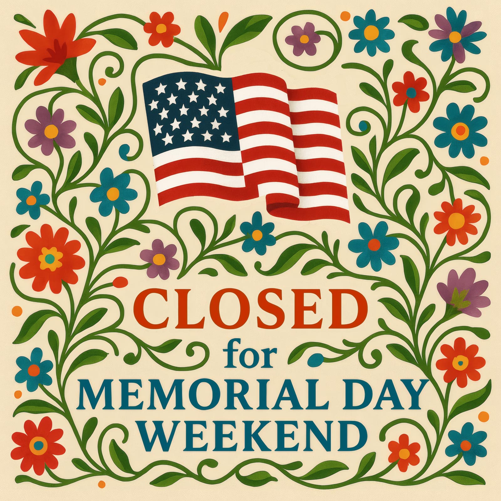 Closed for Memorial Day - Restaurant Relax
